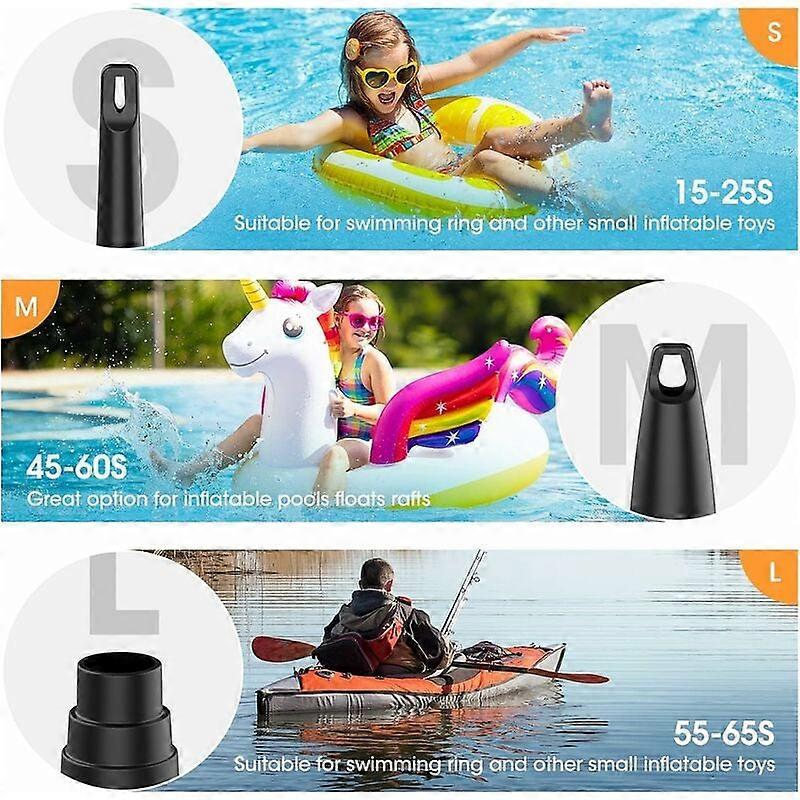 Electric Air Pump, 5000 mAh Rechargeable Battery, Air Mattress Inflator ...