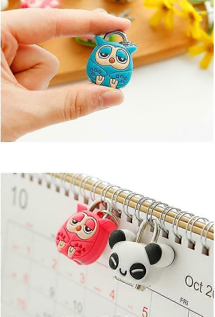 4pcs Mini Padlock Security Lock With Key Cute Cartoon Doll Animal ...