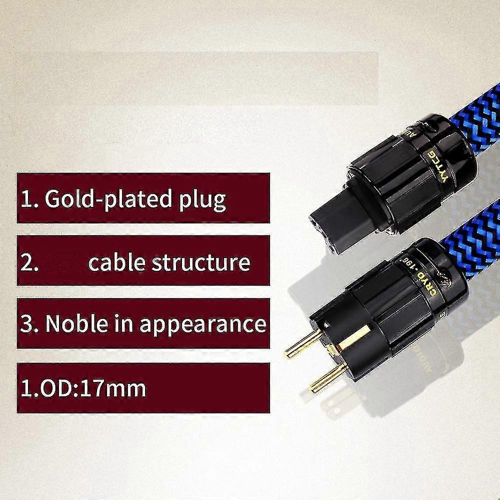 Hifi Power Cable Hi-end 6n Occ Power Cord Eu Plug | Fruugo UK