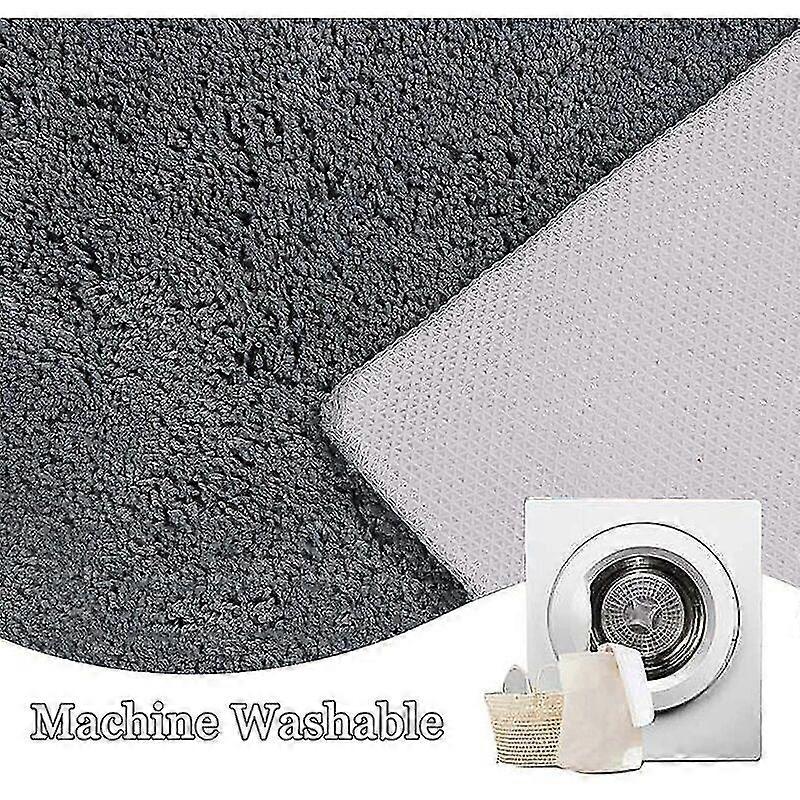 Corner Shower Mat, Scalloped Round Shower Mat, Quarter Round Microfiber ...