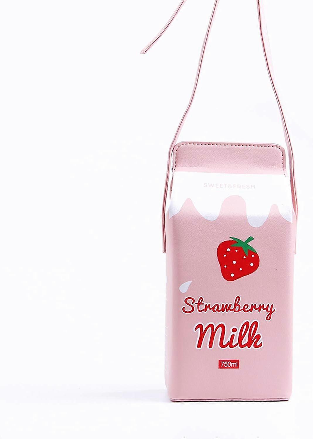 Girls Fruits Banana Strawberry Milk Box Cross Body Purse Bag Women ...