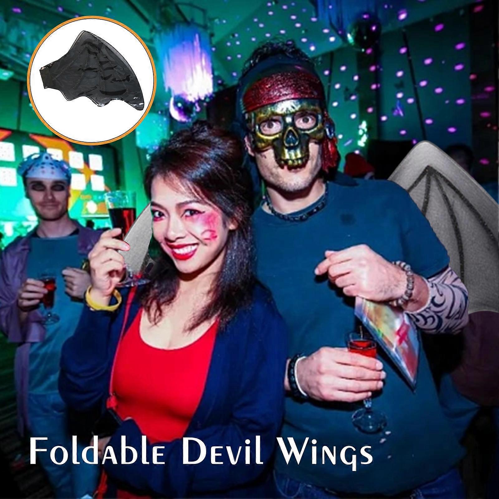 Black Wings Bat Devil Cosplay Wings Halloween Costume Wings Masquerade ...