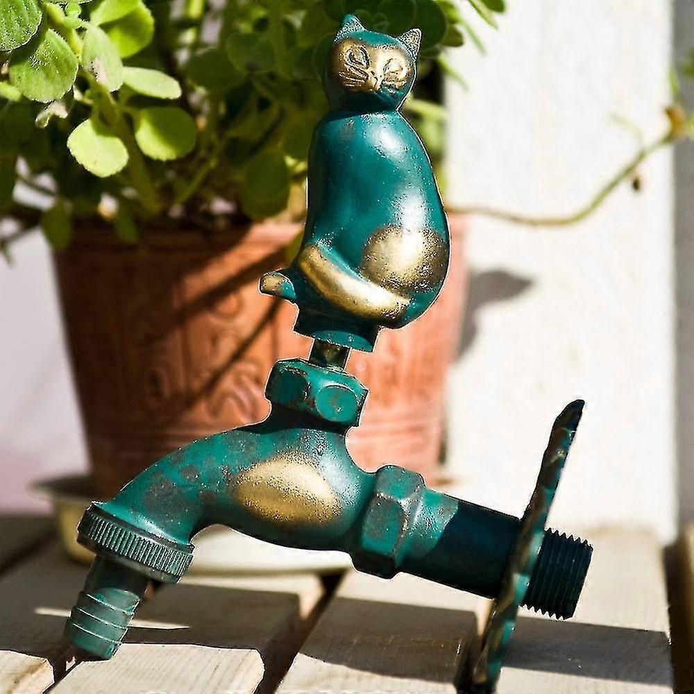Outdoor Decorativ Garden Faucet Animal Shape Bibcock Green/antique ...