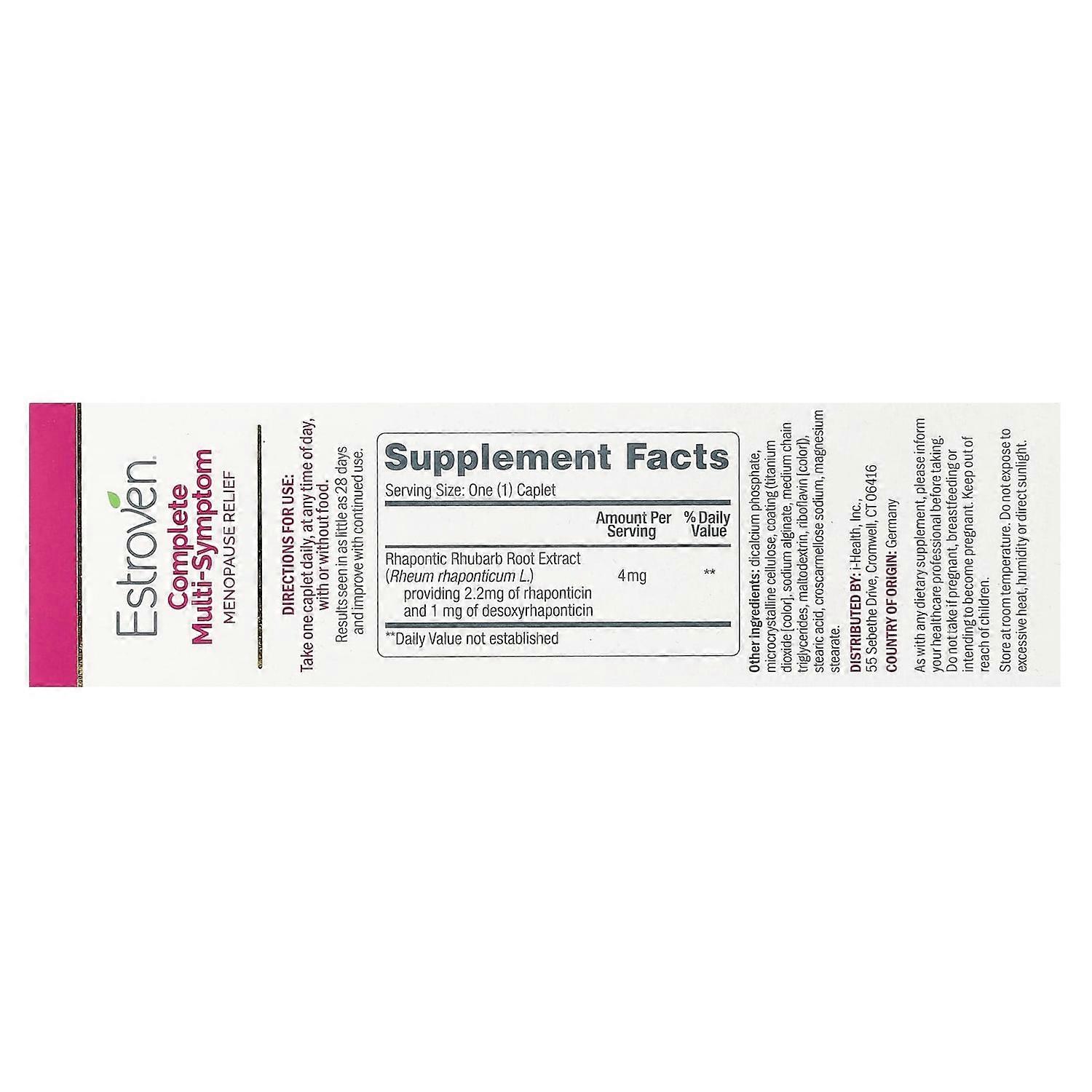 Estroven, Complete Multi-Symptom Menopause Relief, 60 Caplets | Fruugo AU