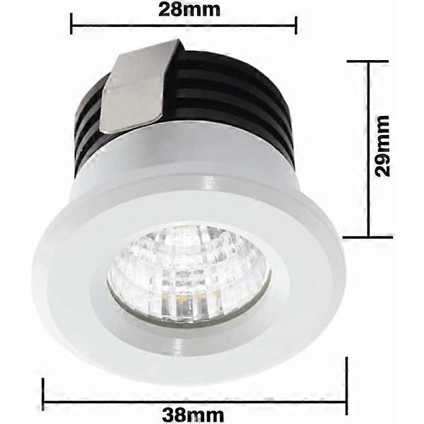 Set of 4 Mini LED recessed spotlights 3 W Warm white, Mini LED ...