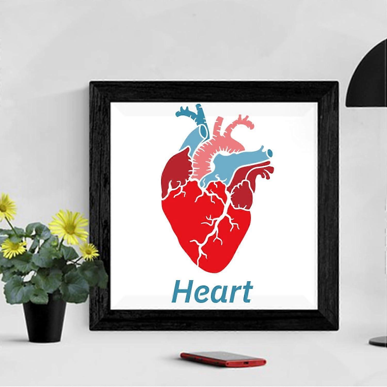 Heart Brain Stencils Heart Anatomical Stencil Heart Stencil Template ...