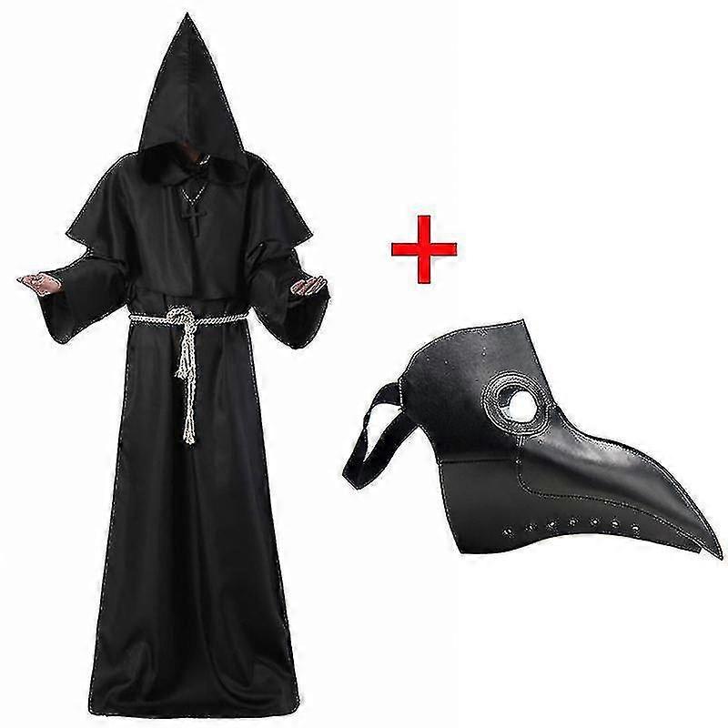 Plague Doctor Costumes Plague Doctor Mask Halloween Medieval Hooded Rob ...