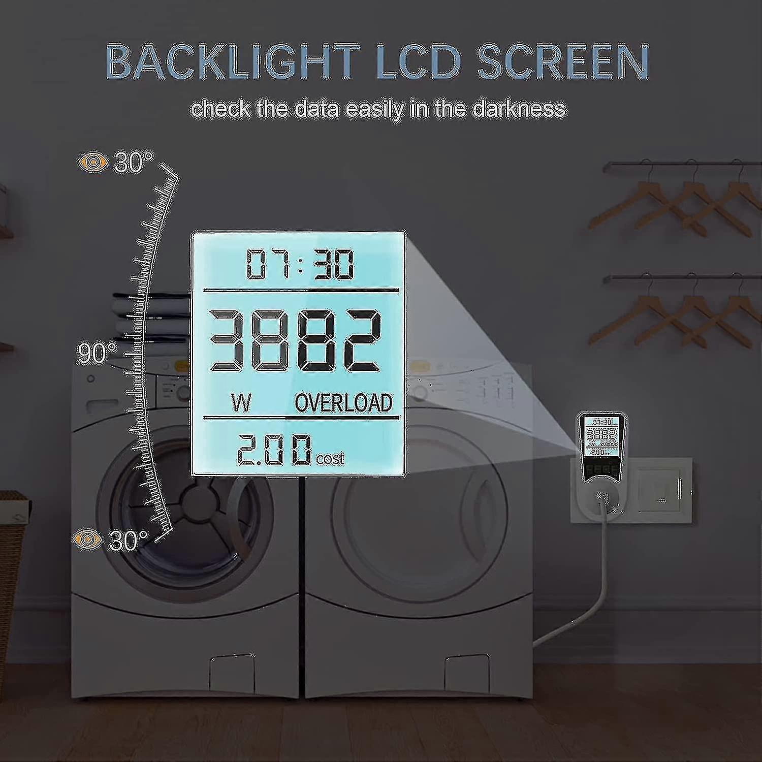 Electricity Meter For Socket Electricity Meter, 16a Energy Cost Meter ...