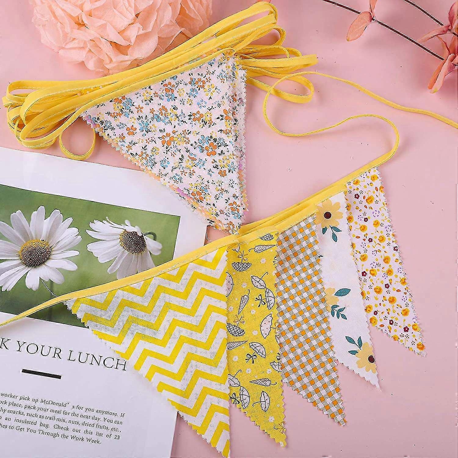 40 fot tyg vimpel banner vintage vimplar blommiga vimplar trippelhörn ...