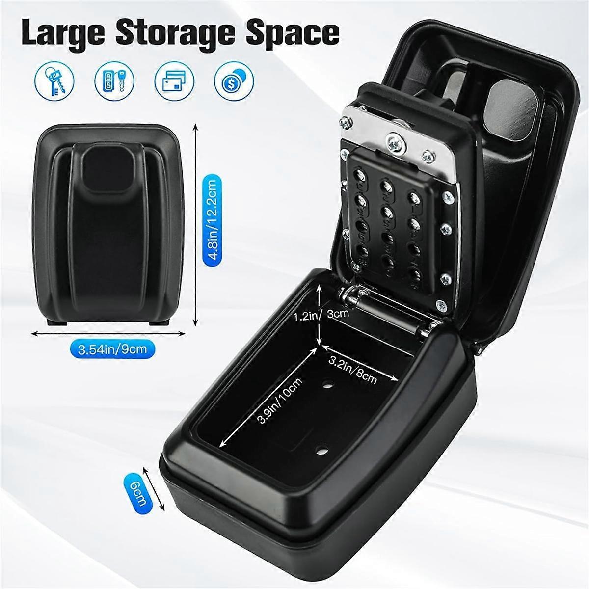 Key Lock Box for Outdoor Use, 12-Position Combination Key Storage Box ...