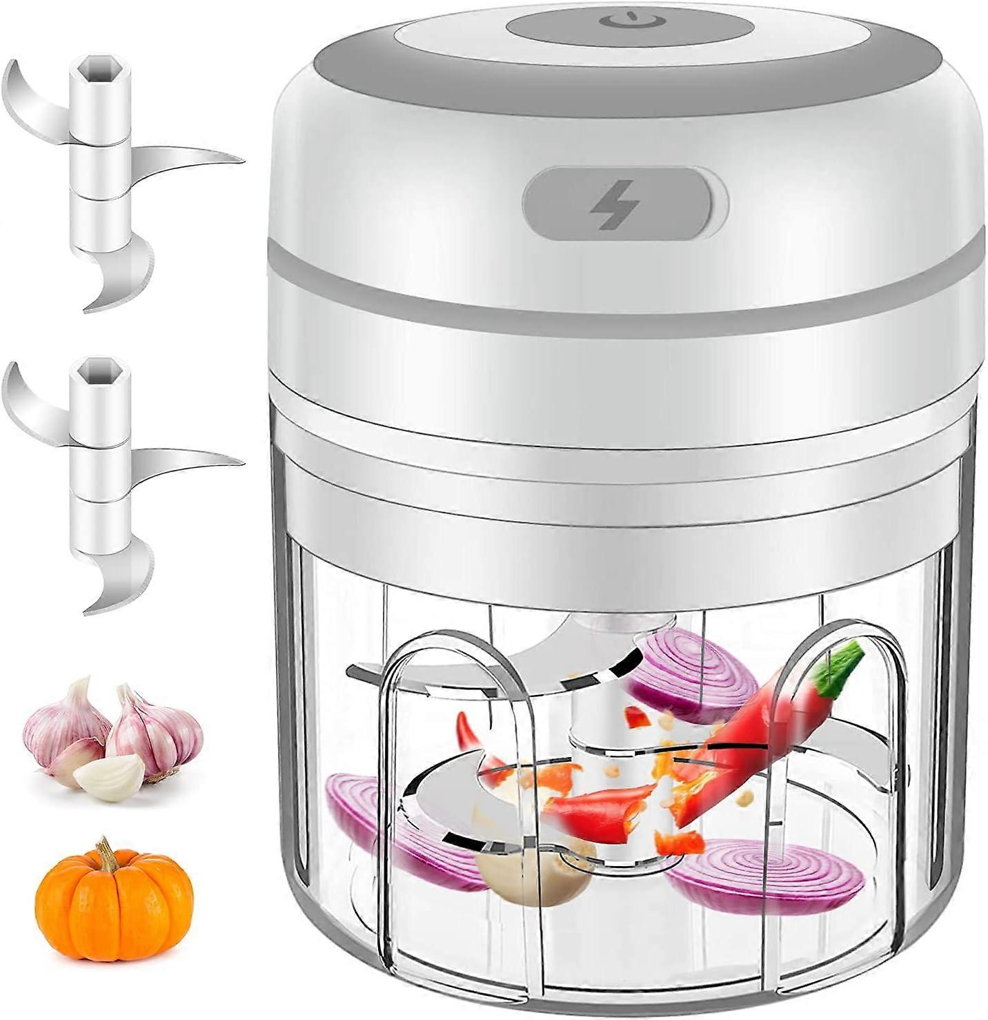 Mini Garlic Chopper, Electric Food Processor, Garlic Mincer Portable ...