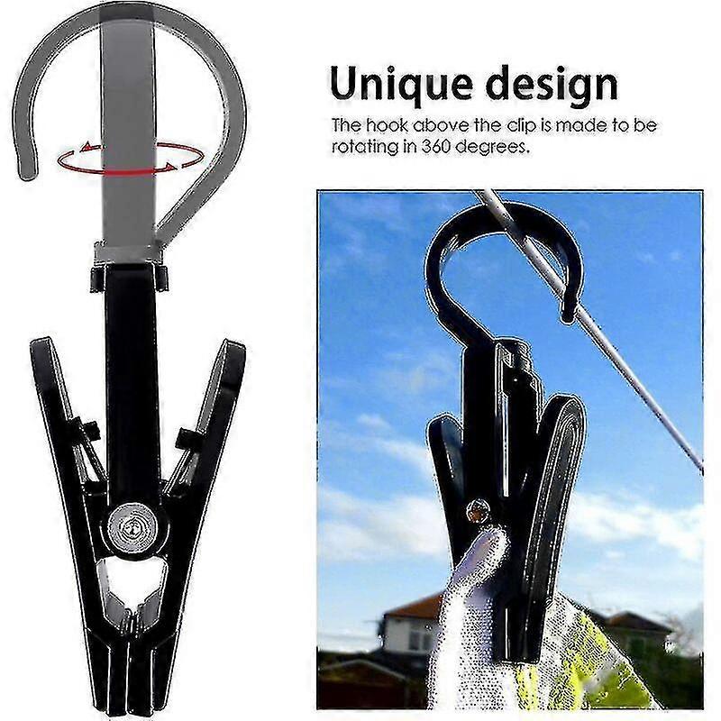 20 Pack Hook Accessory Clips - Plastic Hangers with Clamp and Notches ...