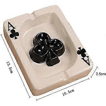 Stylish poker style ceramic ashtray for indoor or outdoor use, tray for ...