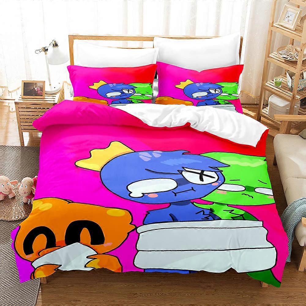 Rainbow Friends Bedding Sets 3D Kids Duvet Cover Set With Pillowcase ...