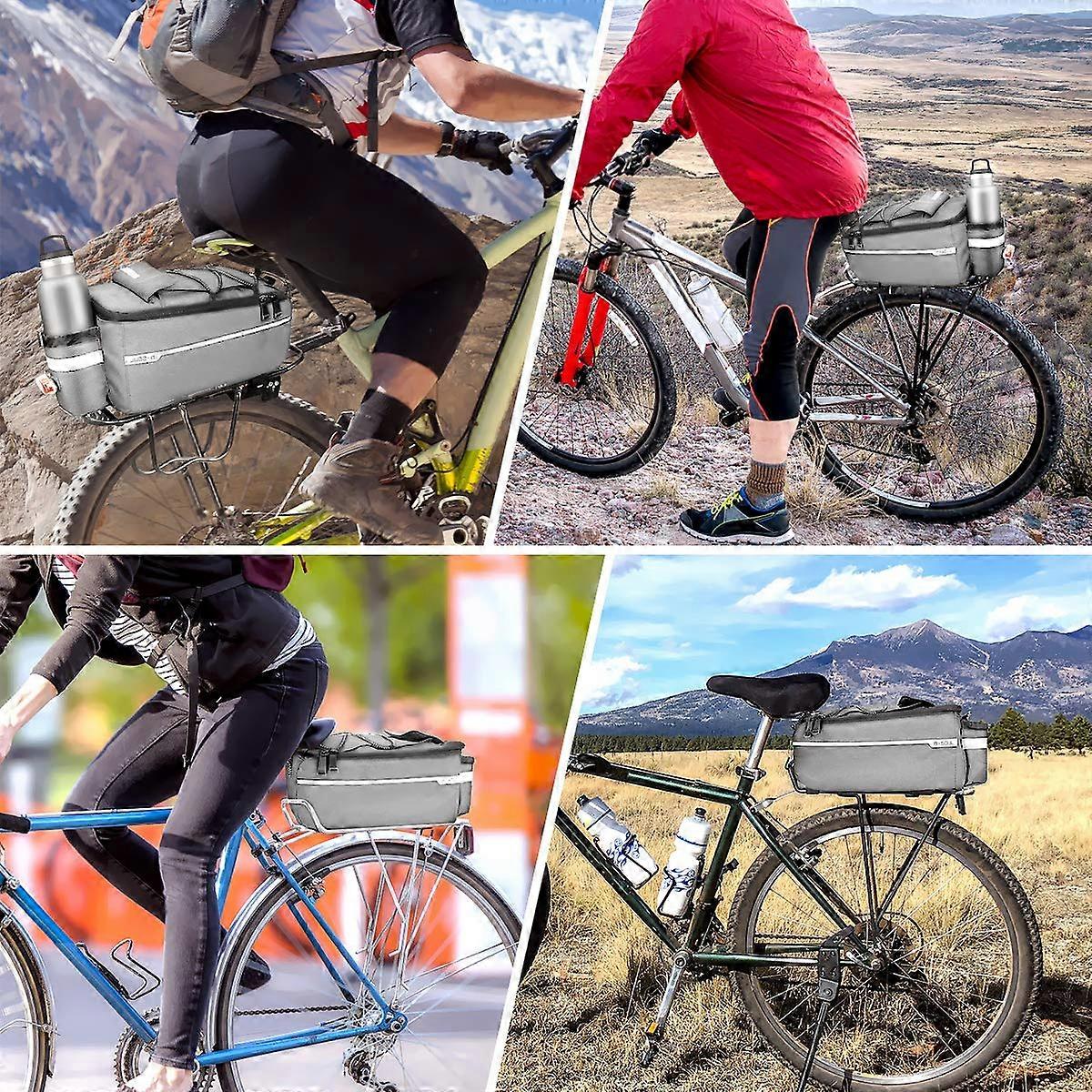 Bicycle Pannier Rack Bag, 10 L Bicycle Bags for Pannier Rack, Insulated ...