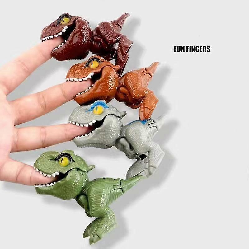Dinosaur Tyrannosaurus Rex Model Toy Bite Finger Dinosaur Joint Movable ...