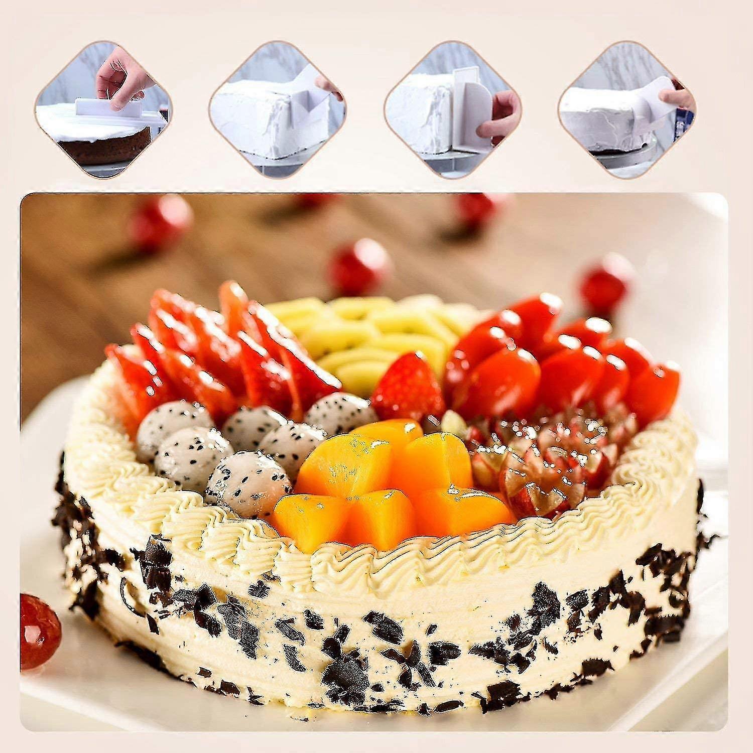 Fondant Cake Smoothing Tool Cutter 6pcs Embosser Decorator Finisher ...