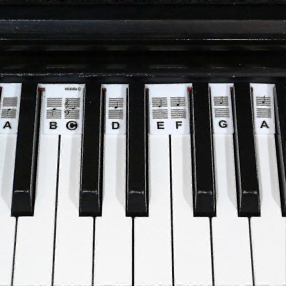 Removable Piano Keyboard Note Labels Reusable Silicone Piano Stickers ...