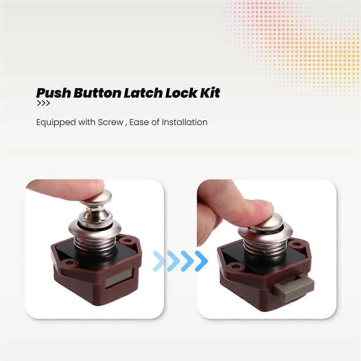 Push Button Latch Lock Door Catch Knobs Household Push Button Drawer ...