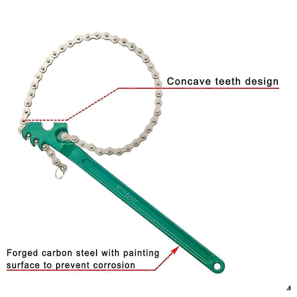 Sturdy Adjustable Heavy Duty Ratchet Chain Oil Filter Wrench Reversible ...
