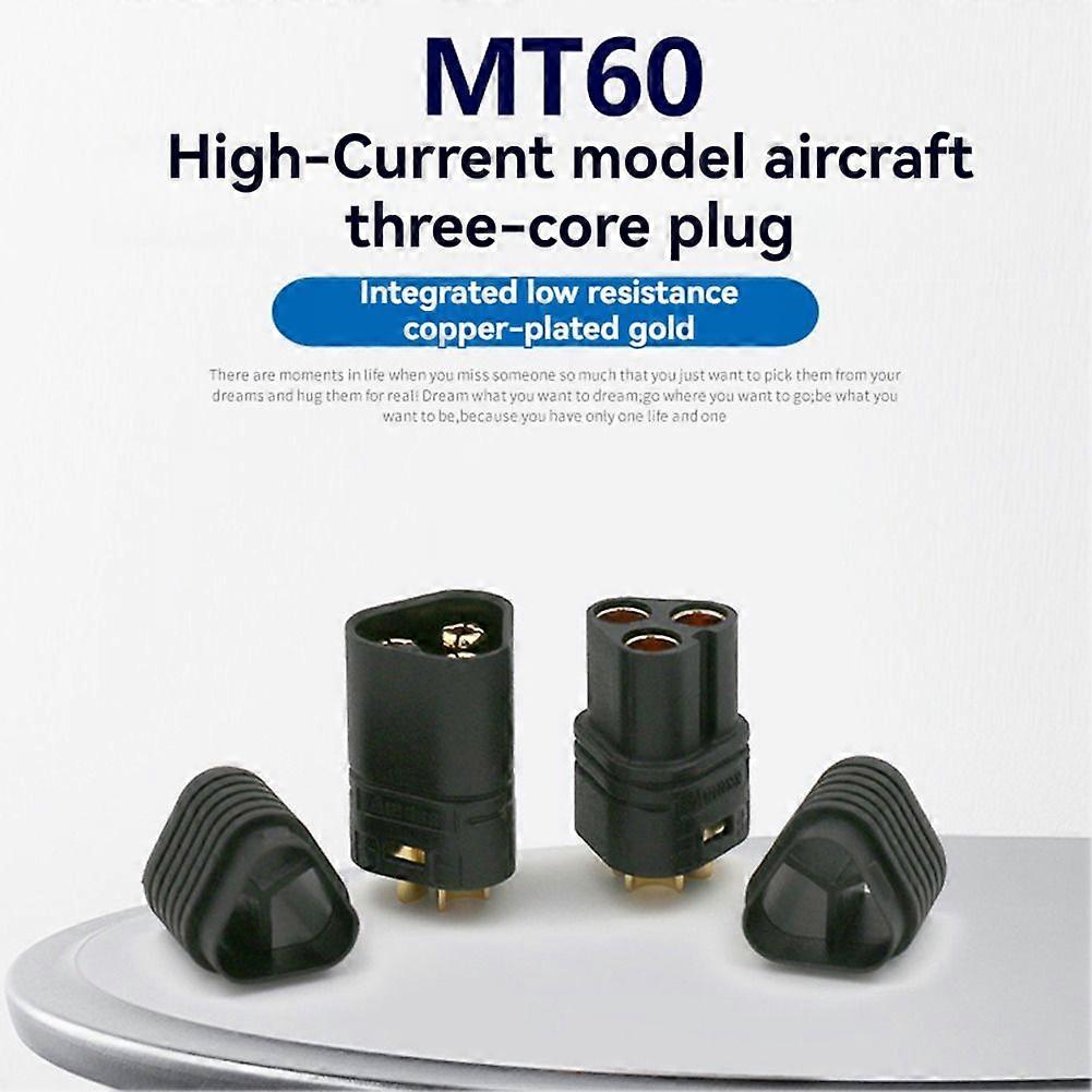 10 Pair MT60 Motor 3 Pole Connector Plug Male & Female for RC ESC to ...