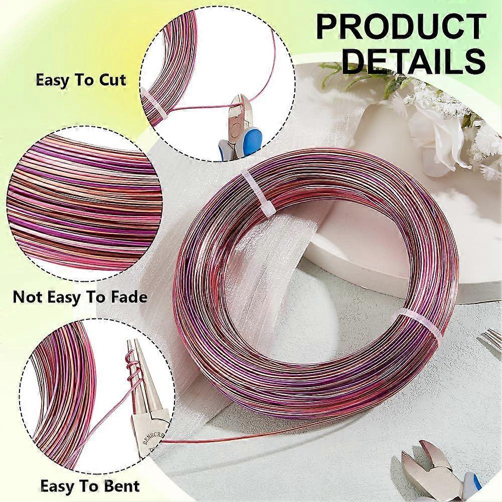 18 Gauge 307 Feet Multicolor Jewelry Craft Wire Gradient Color Aluminum ...