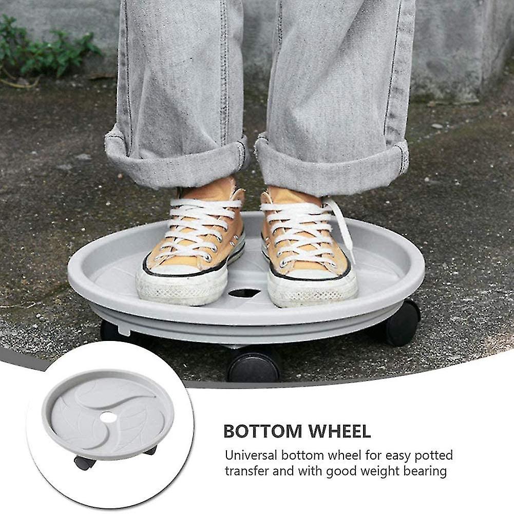 Round Movable Plant Caddy Planter, With Movable Casters, Movable ...