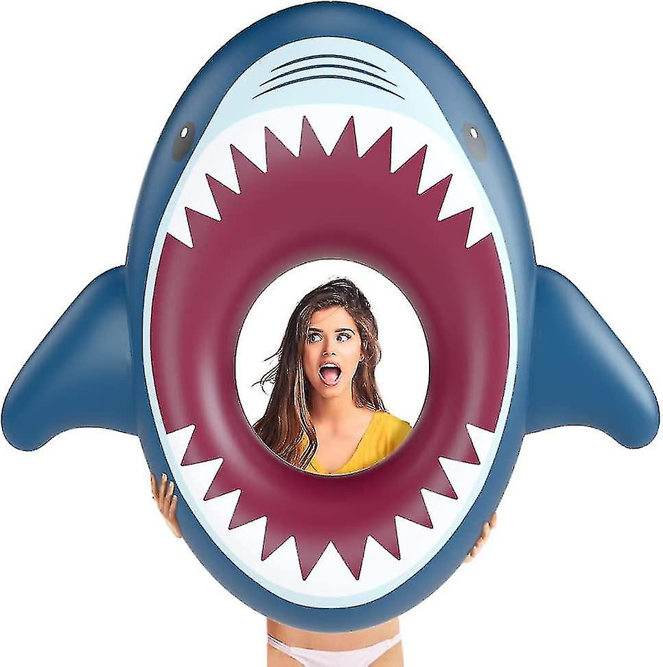 Uppblåsbar Shark Pool Float Shark Floaties Vatten Kul Sommar Strand ...