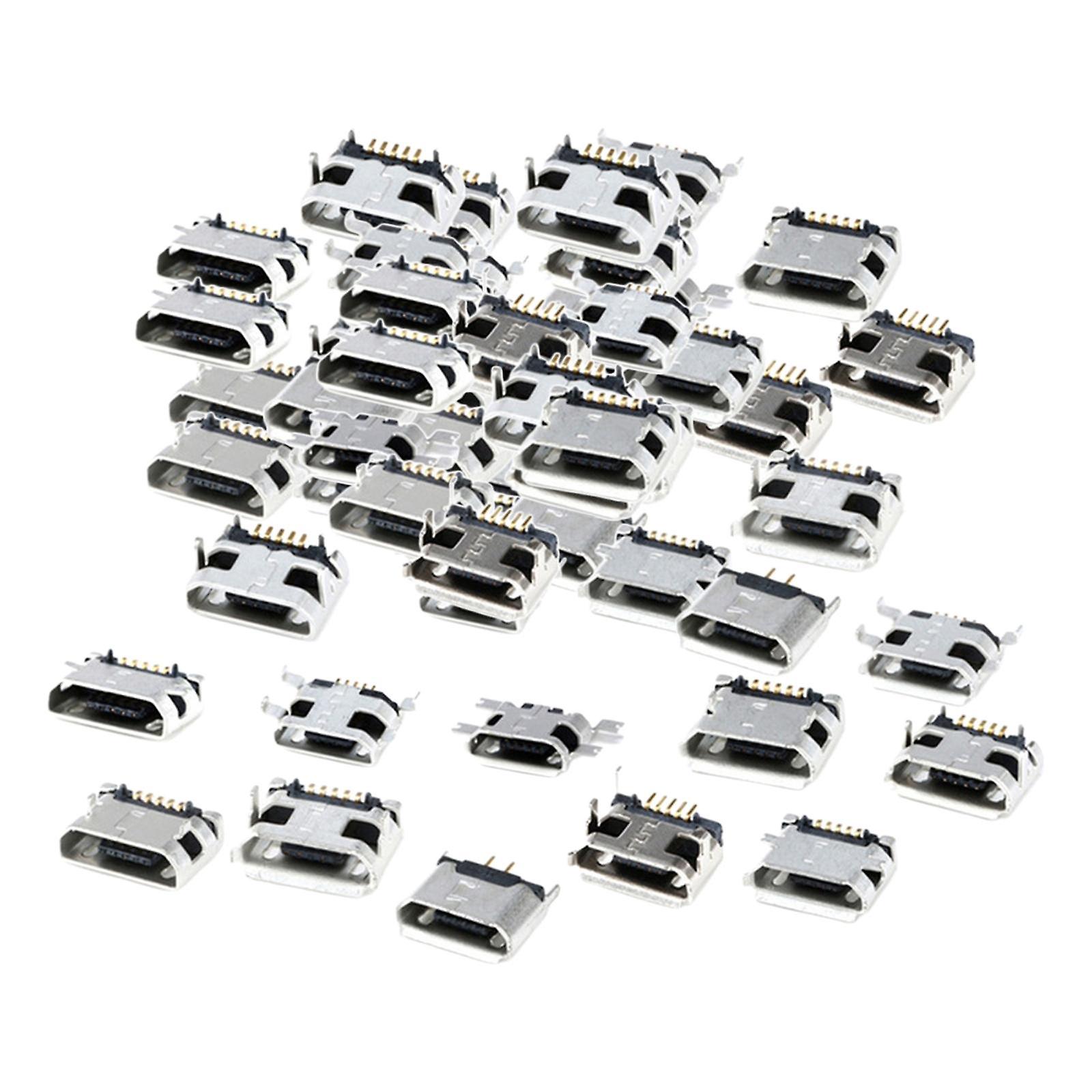 Micro USB 5Pin Female Socket Connector Port 12 models each 5pcs | Fruugo UK