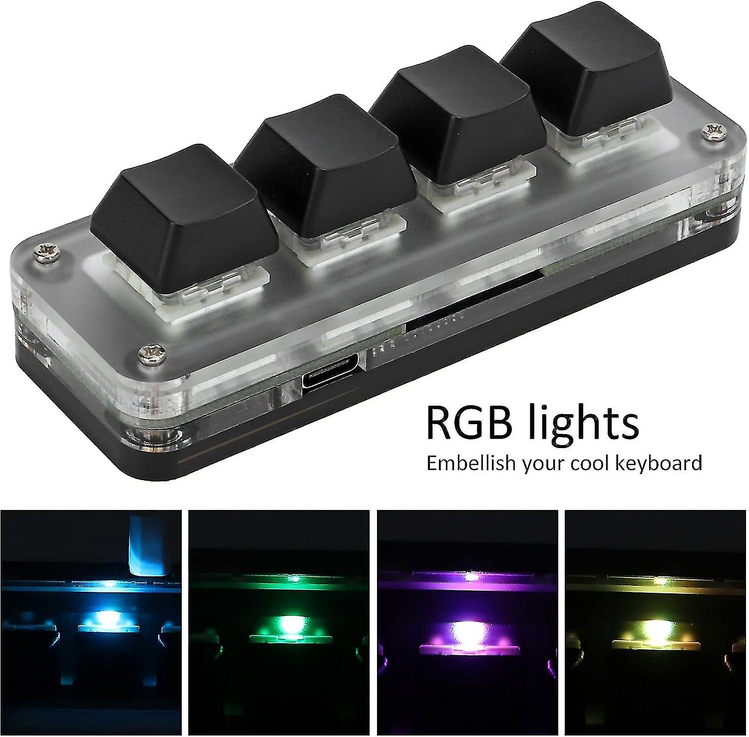 Mini 4 Keys Gaming Keyboard Custom Ahortcut Keys Mechanical Keyboard ...