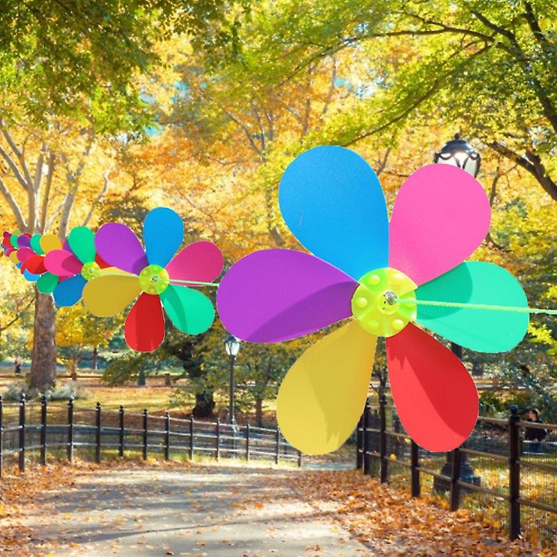 Wind Whirligig Delicate Craft Six Colors Light Weight Flower Hanging ...