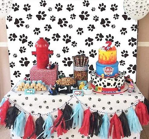 Paw Print Themed Photography Backdrop Kids Birthday Party Supplies ...