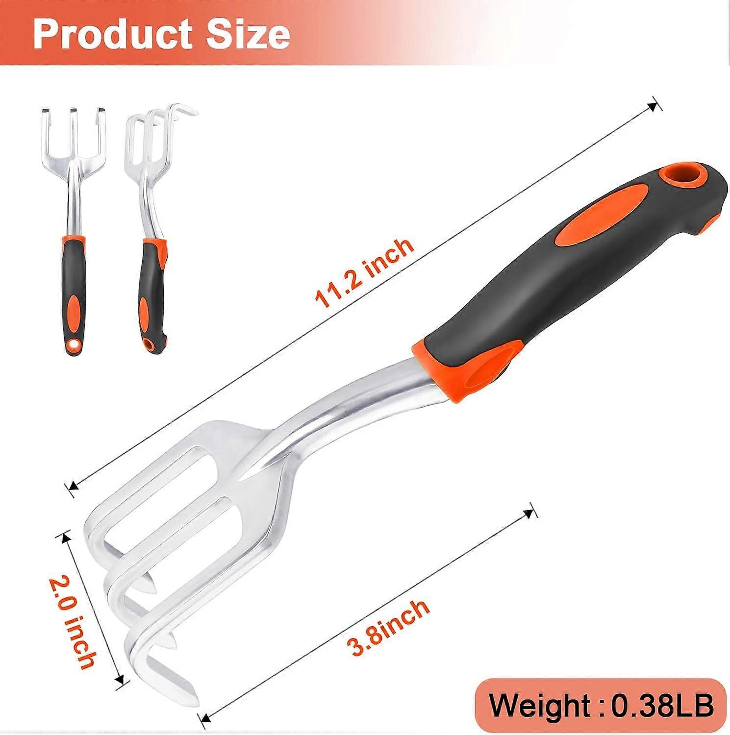 Hand Rake Garden Tool, Heavy Duty Hand Cultivators for Gardening, Small ...