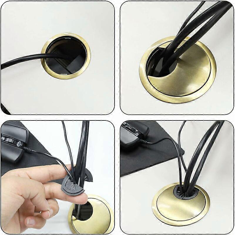 2 Piece Noble Cable Pass 60 mm | Cable Hole Cover for Desks, Desks and ...
