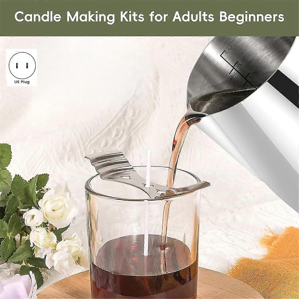 Candle Making Kit with Hot Plate, Candle Making Supplies with Wax ...