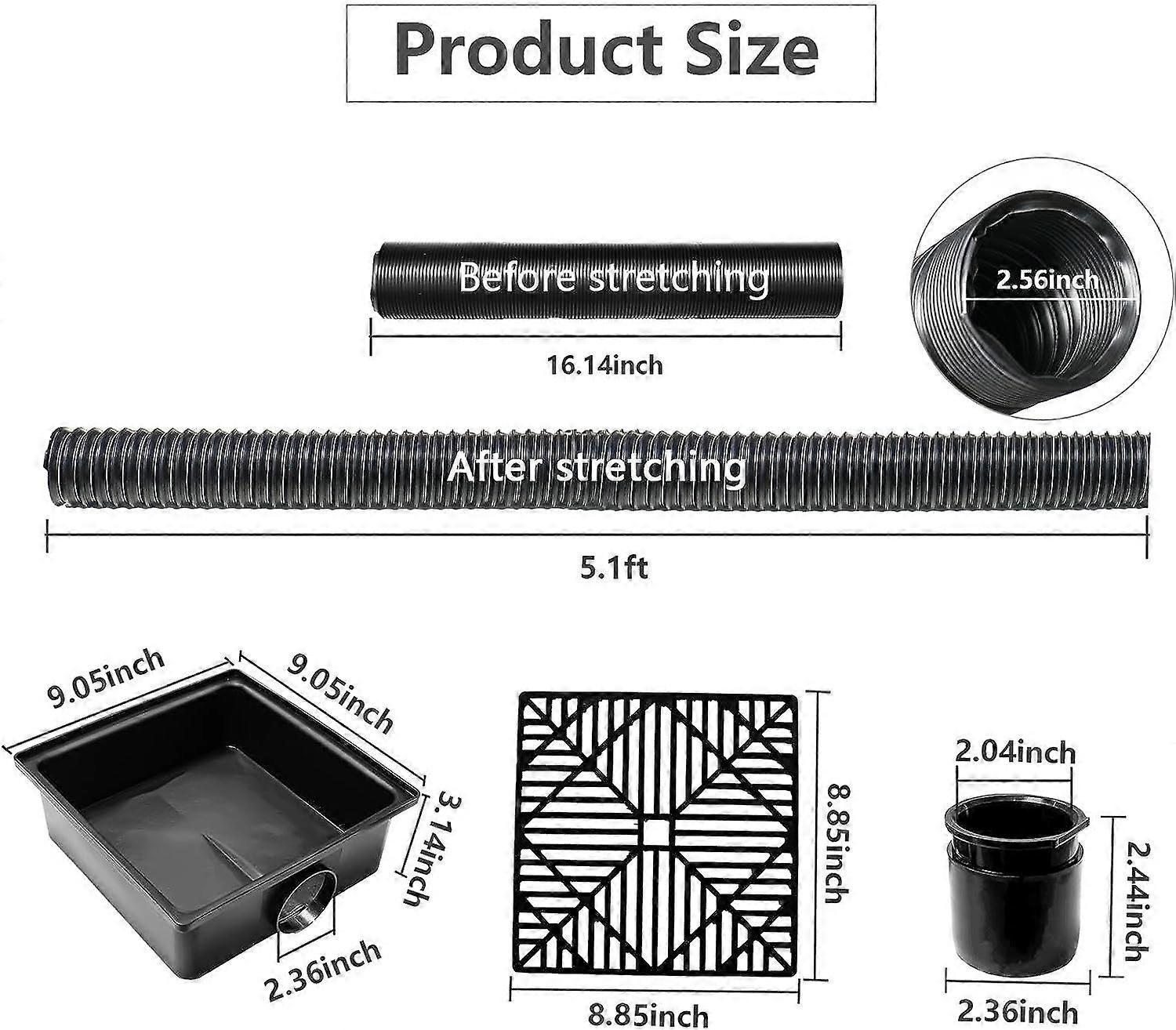 Gutter Downspout Extensions Dual Drain Holes Rain Gutter Downspout ...