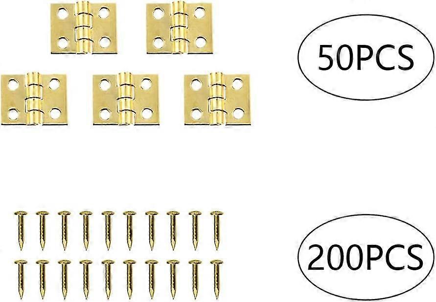 100 Pieces Mini Hinge Retro Hinges Brass Hinge Connectors Small Metal ...