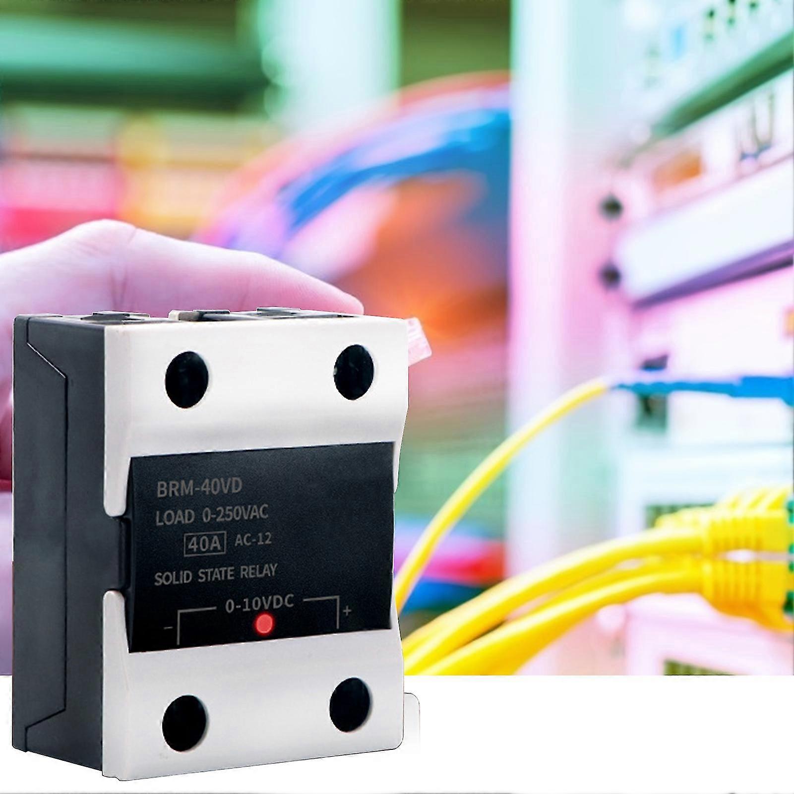 BRM-40VD 40A 0-10V DC Input 0-250V AC Load Solid State Relay Voltage ...