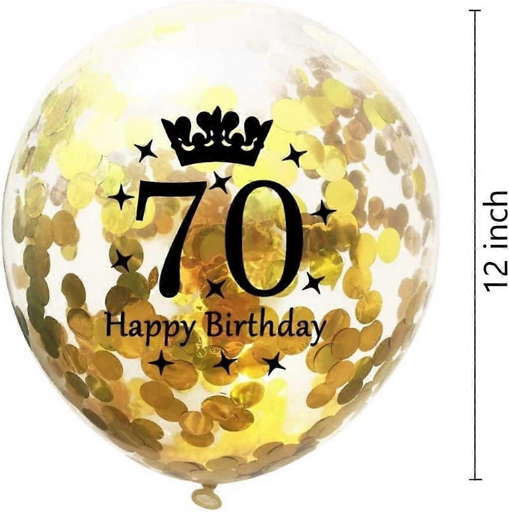 Number Balloons 70 Gold - 70th Birthday Decorations Balloons 12 Inch ...