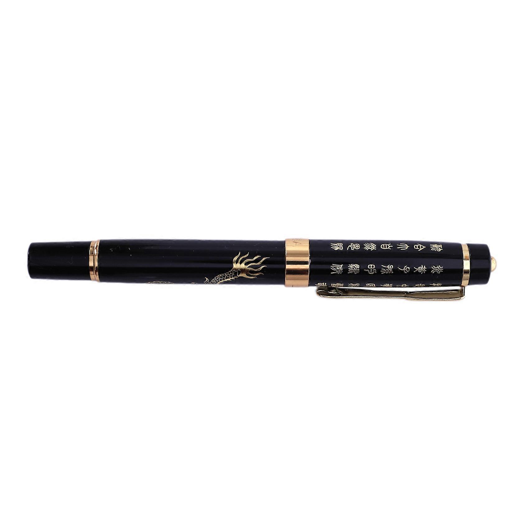 2X LUOSHI Ballpoint Pen 818 with The Chinese Dragon Pattern Pen - Black ...