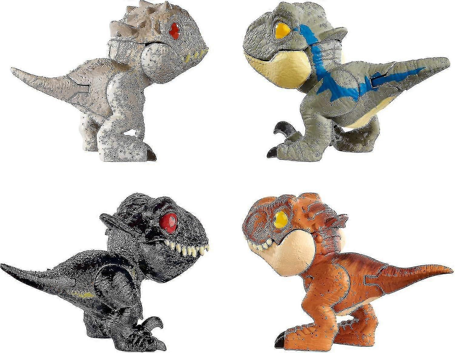 4pcs World Dinosaur Snap Squad Collectibles For Display, Play And Snap ...