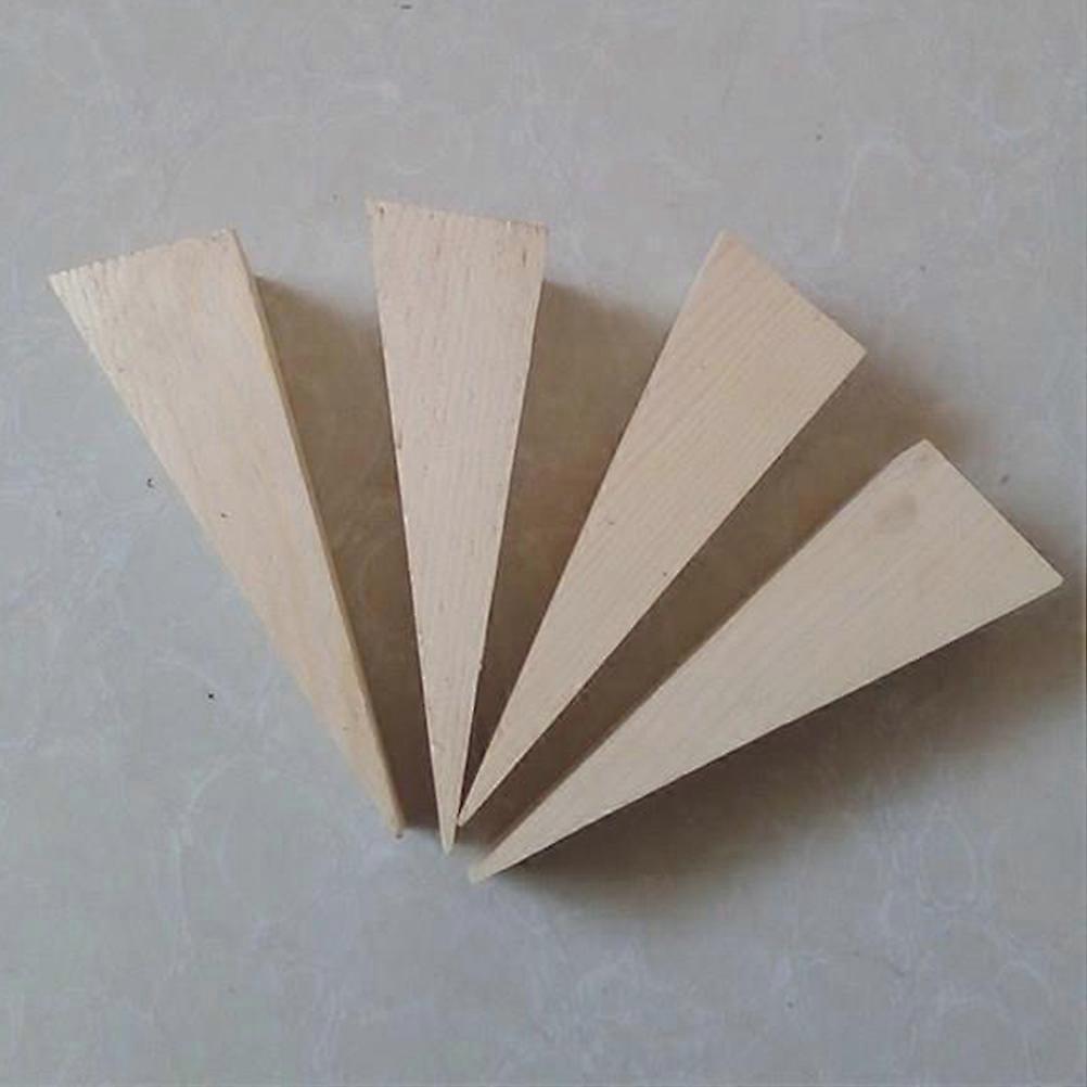 3PCS Door Stop Sturdy Wooden Door Stopper Practical Triangular Wedges ...