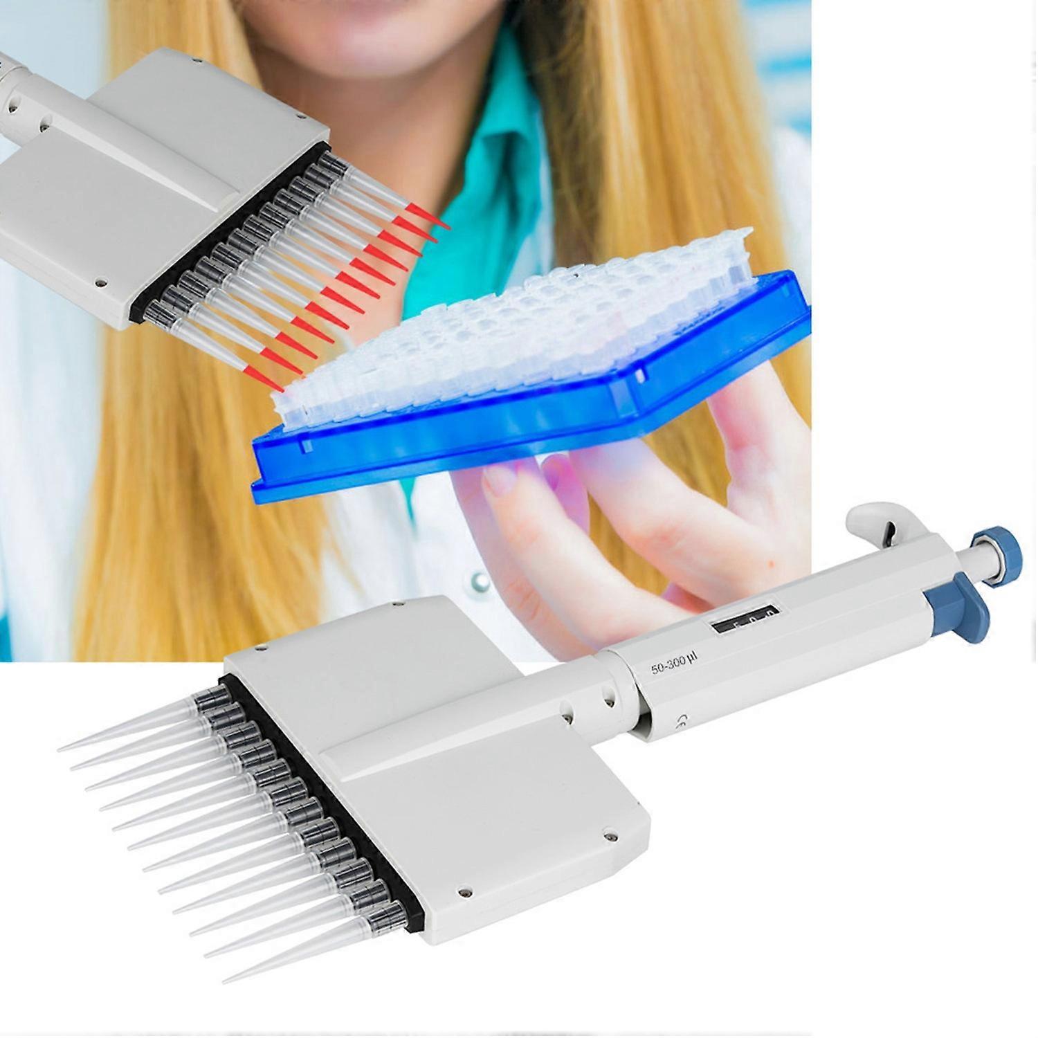 12-Channel 50-300μl L Adjustable Mechanical Pipette Vraiable Volume ...