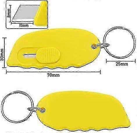 Mini Shrink Wrap Box Opener Keycring Plastic Letter Cutter Retractable ...