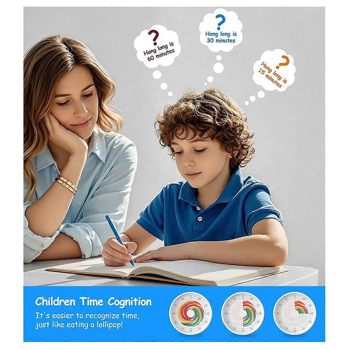 Visual Classroom Timer for Kids - Desk 60 Minutes Countdown for ...