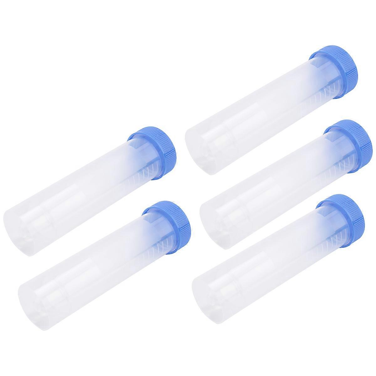 5 Pieces 50ml Plastic Transparent Centrifuge tube with scale Plastic ...