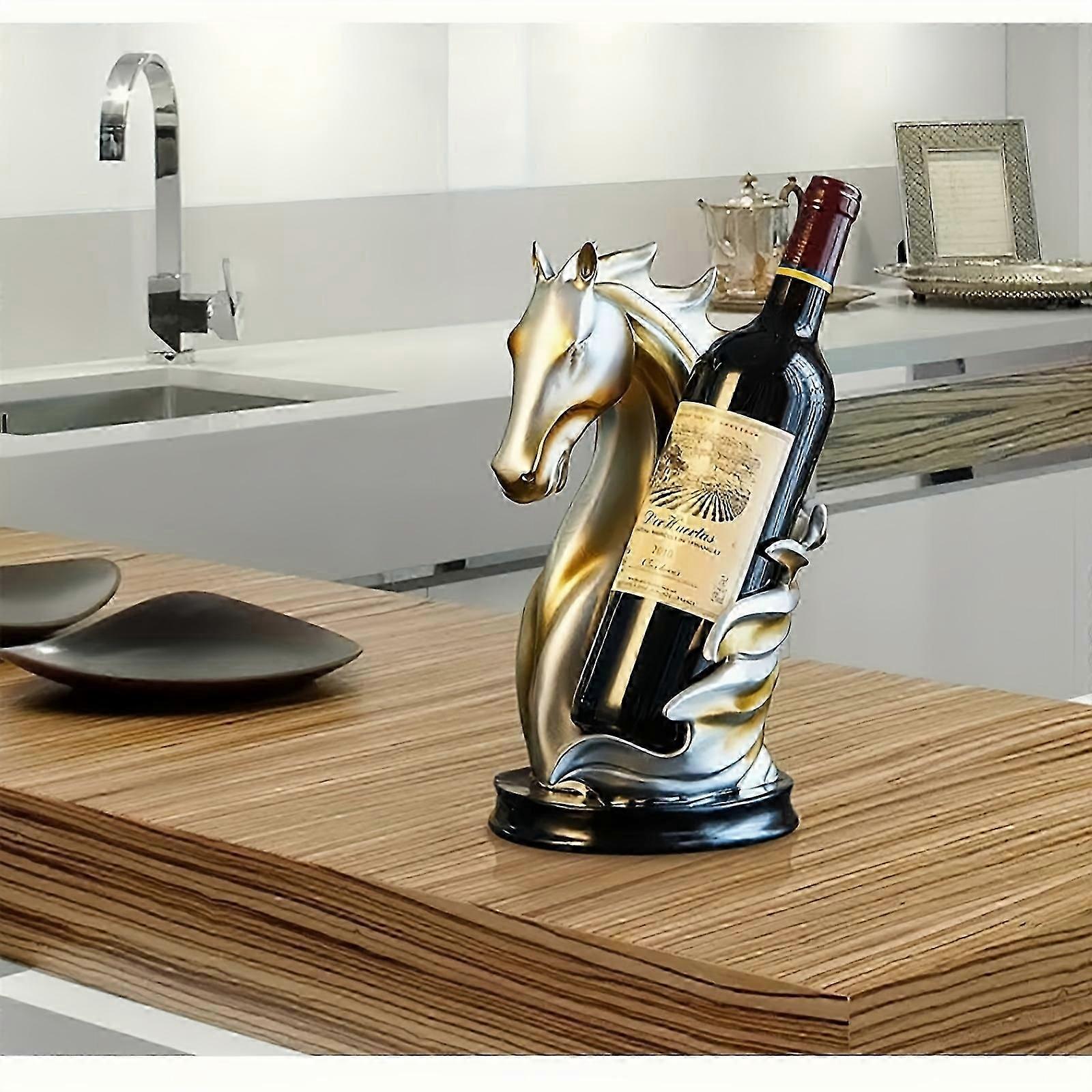 Elegant Equestrian Wine Holder - Artistic Horse Sculpture Rack ...