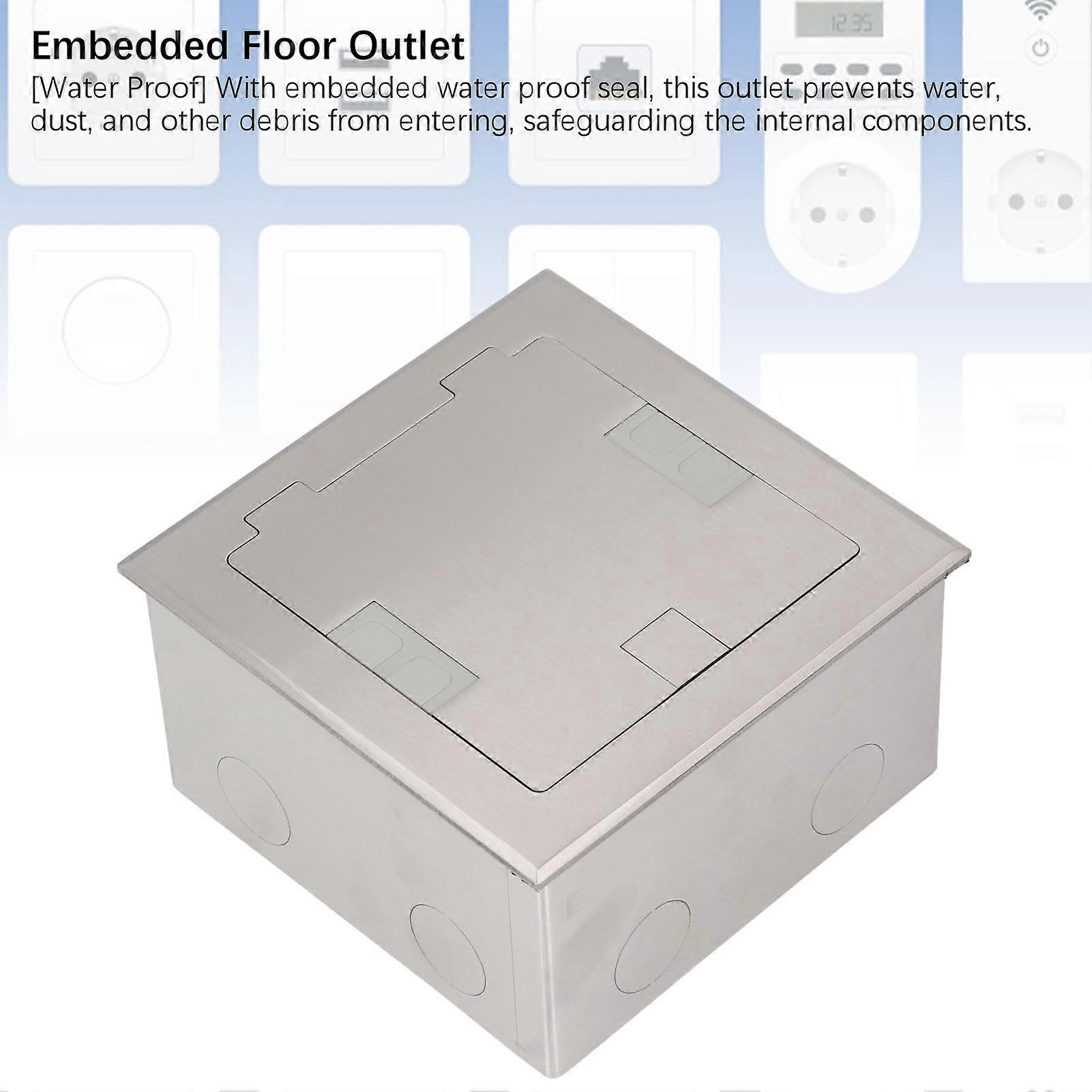 2500W 16A Recessed Floor Socket 2 Sockets 1 USB Port 1 Computer Port ...