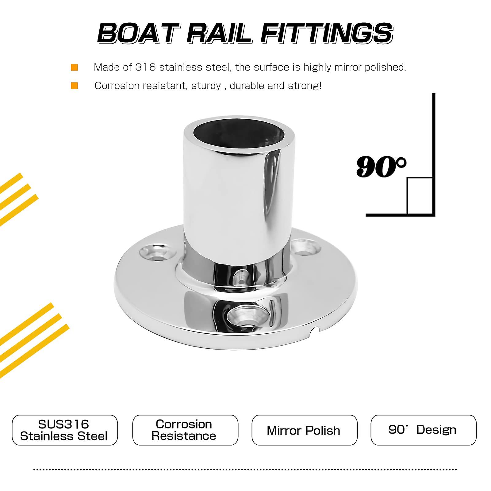 Heavy Steel Boat Base Rail Hardware Pole Boat Base Rail Column Yacht ...