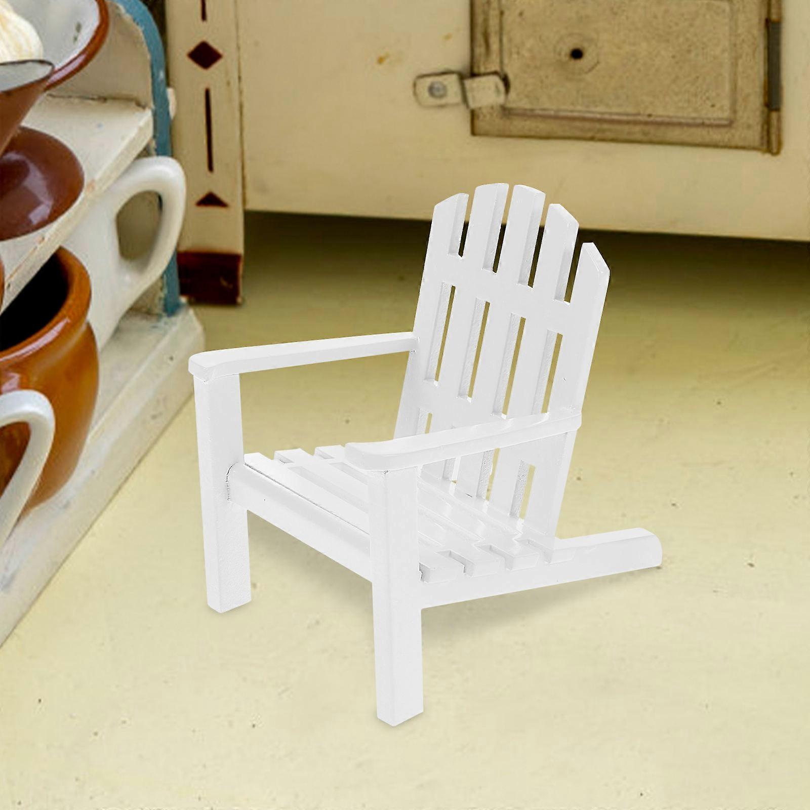 Wooden Chair Miniature for Wedding Cake Topper 2Pcs White Dollhouse ...